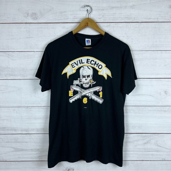 Russell Athletic | Shirts | Vintage 98s Evil Echo Skull Russell ...